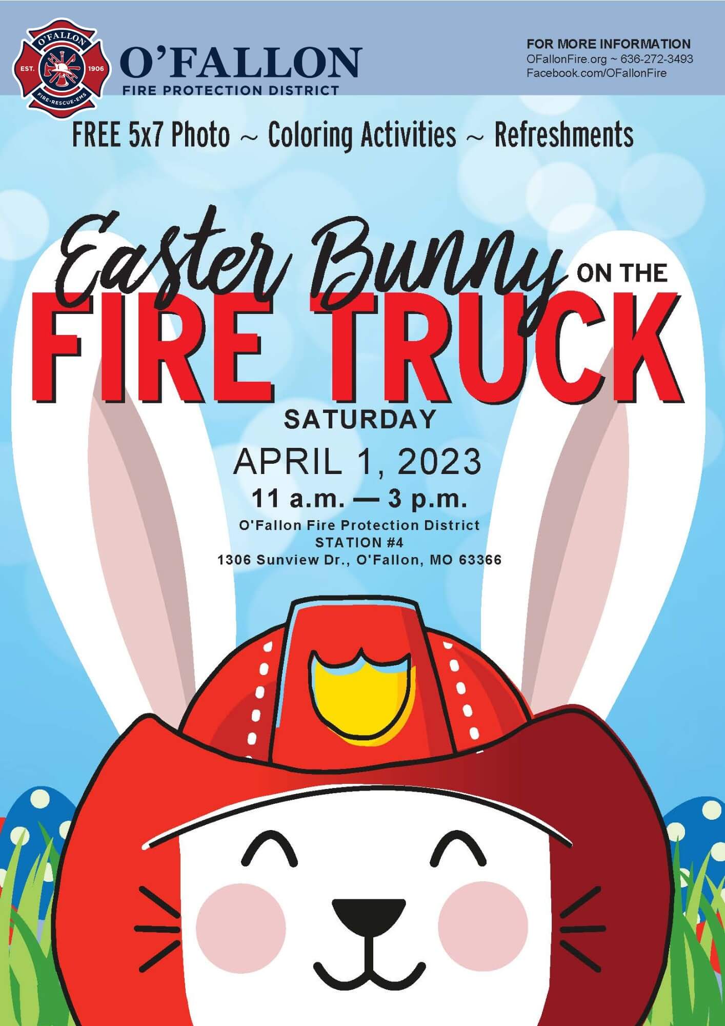 Easter Bunny Fire Truck - O'Fallon Fire